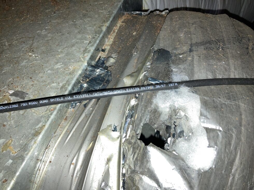 Rats damage air conditioning ducting